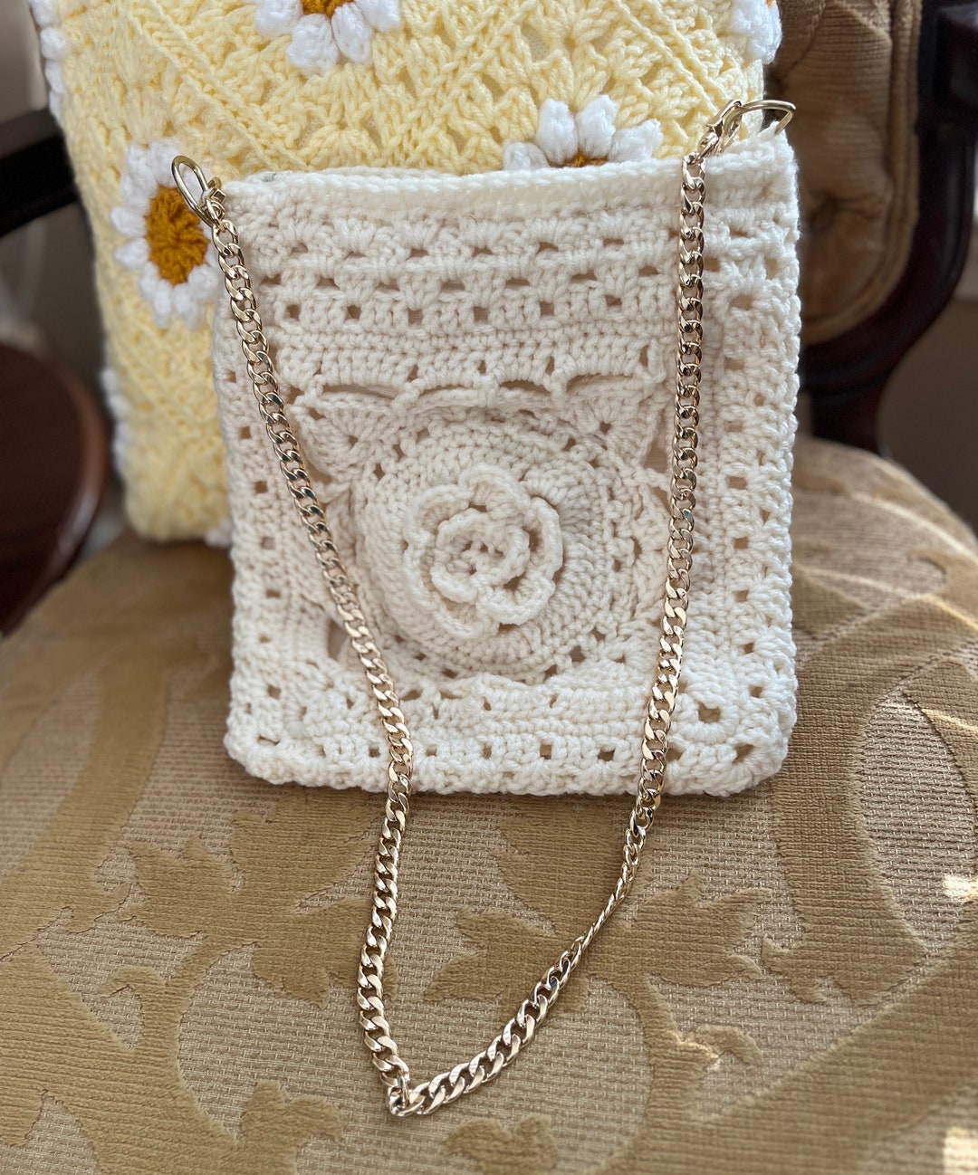 Spring Crocheted Shoulder Bag - Etsy
