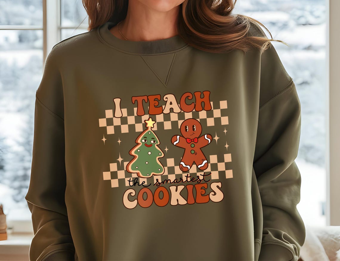 I Teach the Smartest Cookies Svg Png ,gingerbread Teacher Christmas Png ...
