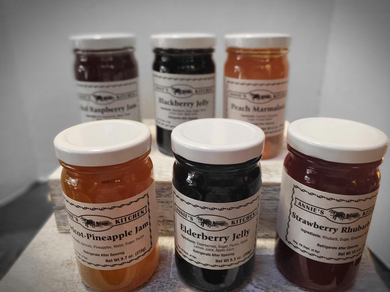 Gourmet Jam & Jelly Collection: Red Raspberry, Peach Marmalade ...