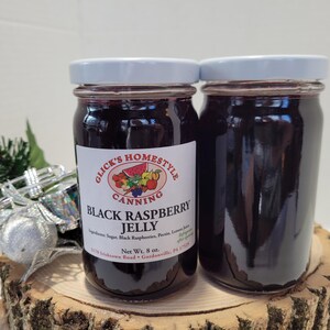 Seedless Black Raspberry Jelly - 8 Oz Jars; Delicious Homemade Taste ...