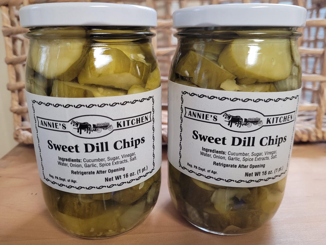 Sweet Dill Chips - Small Batch Canning, so Yummy! Simple Ingredients - Etsy