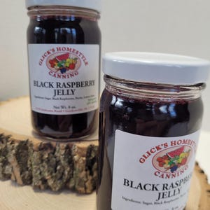Seedless Black Raspberry Jelly - 8 Oz Jars; Delicious Homemade Taste ...