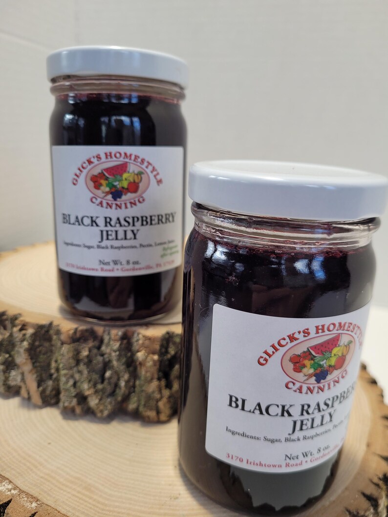Seedless Black Raspberry Jelly - 8 Oz Jars; Delicious Homemade Taste ...
