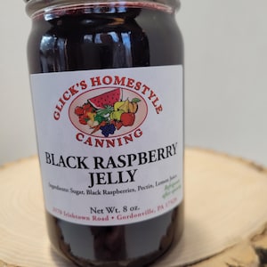Seedless Black Raspberry Jelly - 8 Oz Jars; Delicious Homemade Taste ...