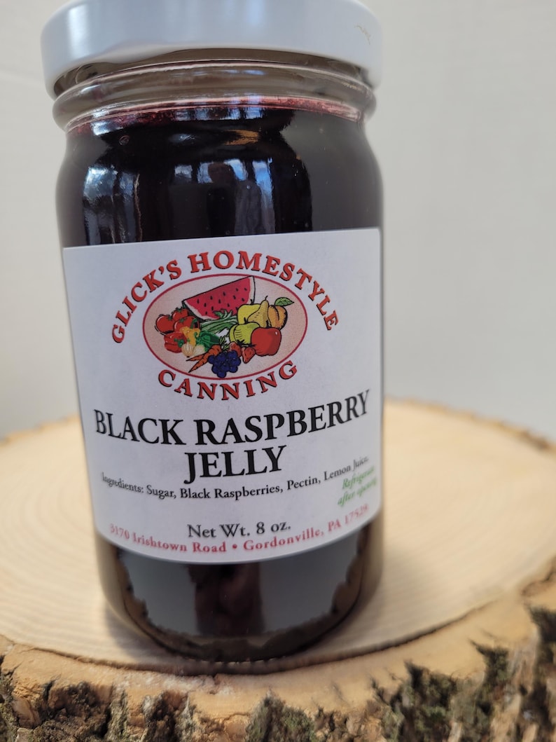 Seedless Black Raspberry Jelly - 8 Oz Jars; Delicious Homemade Taste ...