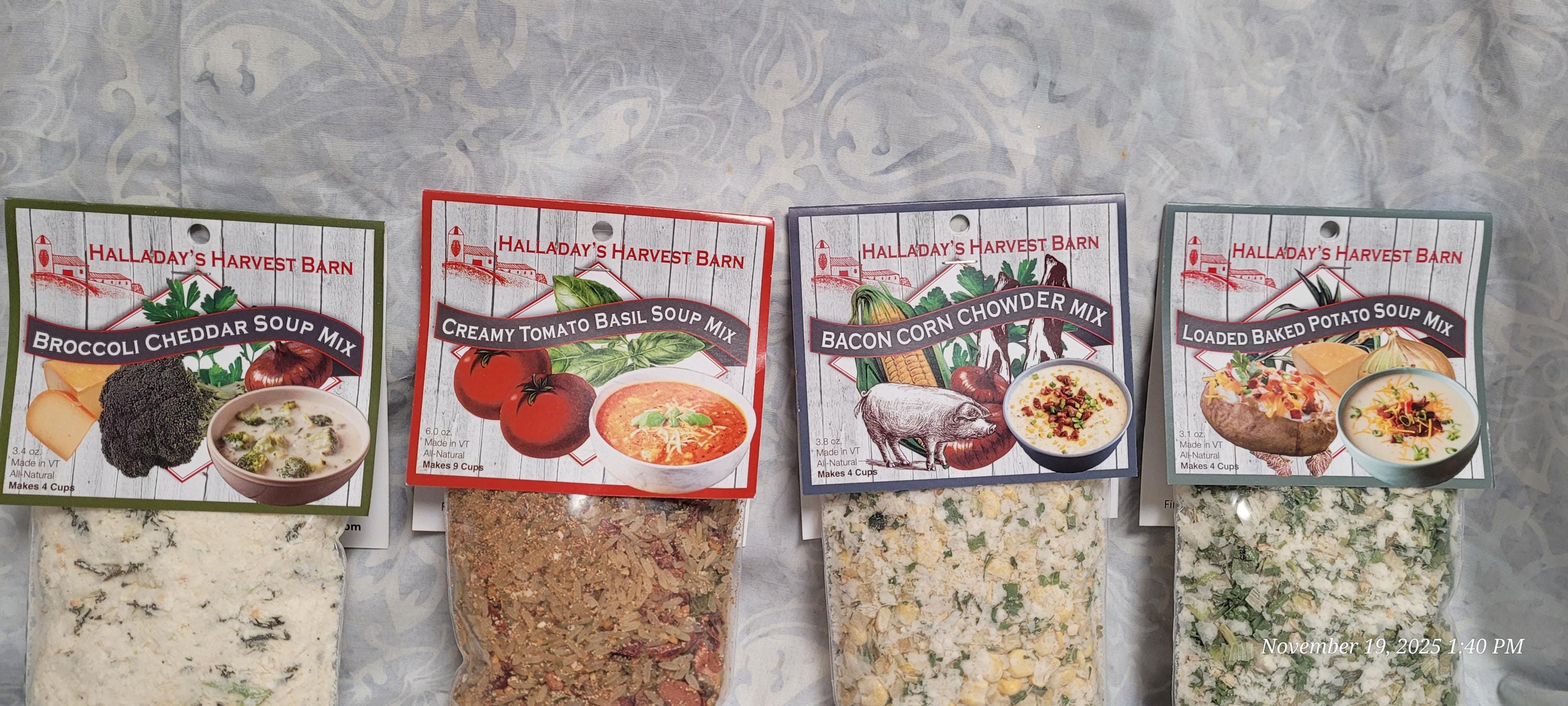 Soup Sampler Box; 12 Different Kinds of Delicious Halladay Farm Soups ...