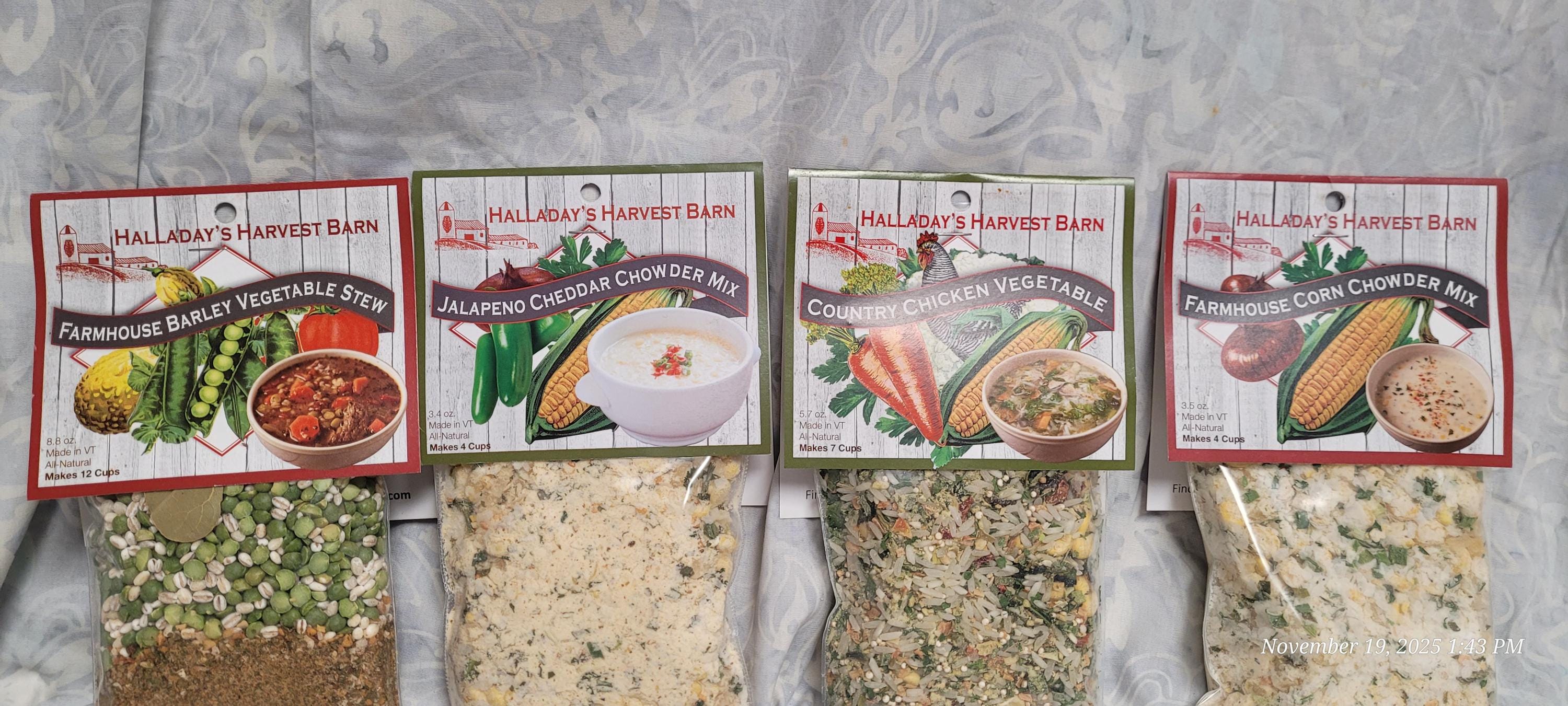 Soup Sampler Box; 12 Different Kinds of Delicious Halladay Farm Soups ...