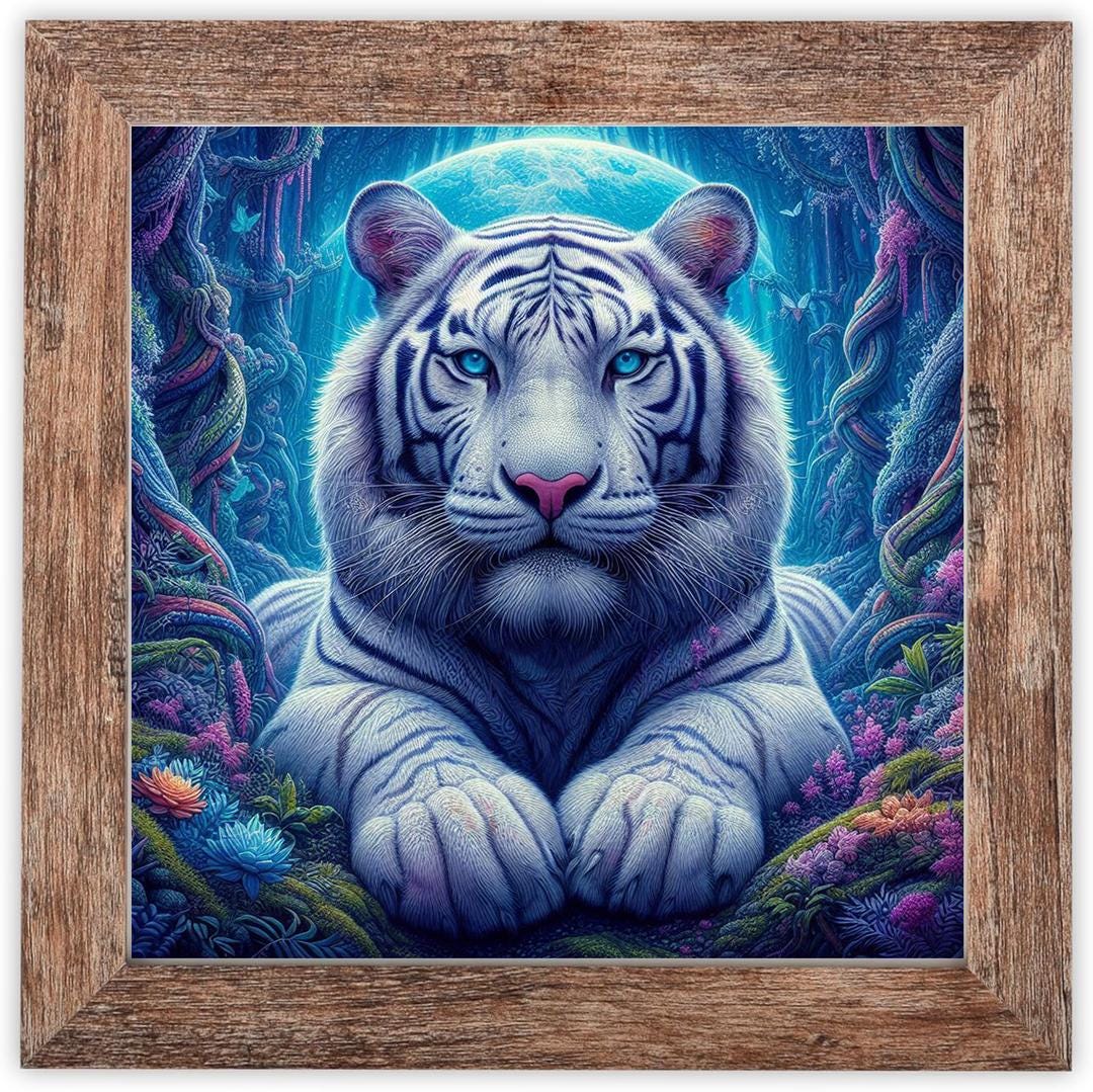 Mystical White Tiger Digital Files - Etsy