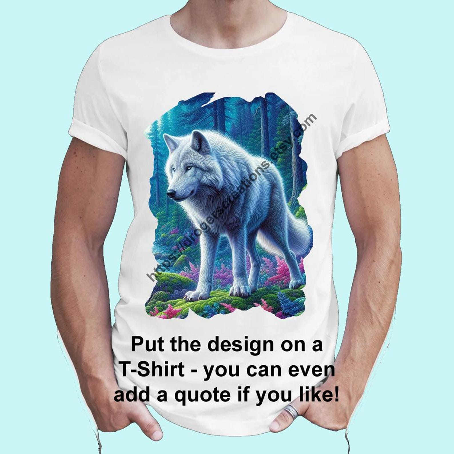 Mystical White Wolf Digital Files - Etsy