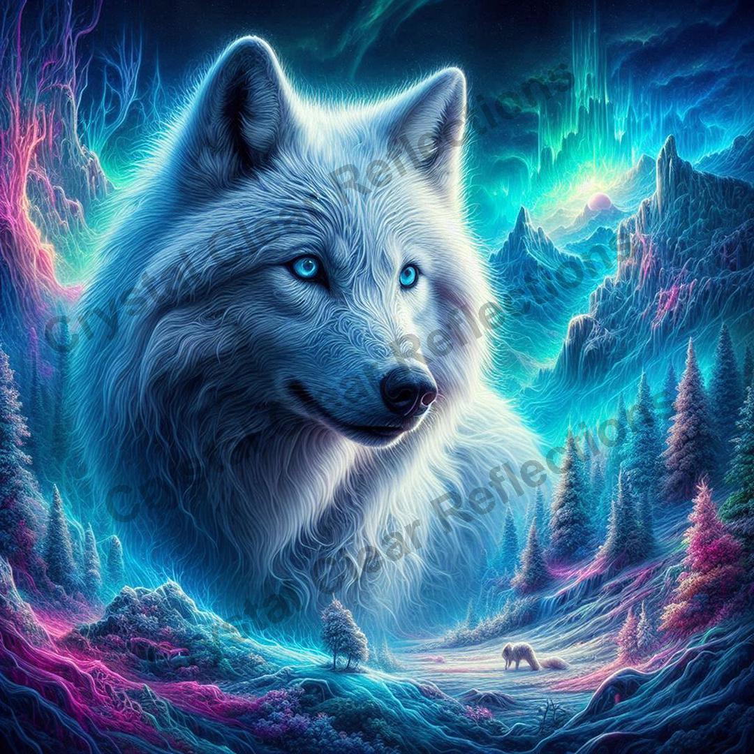 Mystical White Wolf Digital Files - Etsy