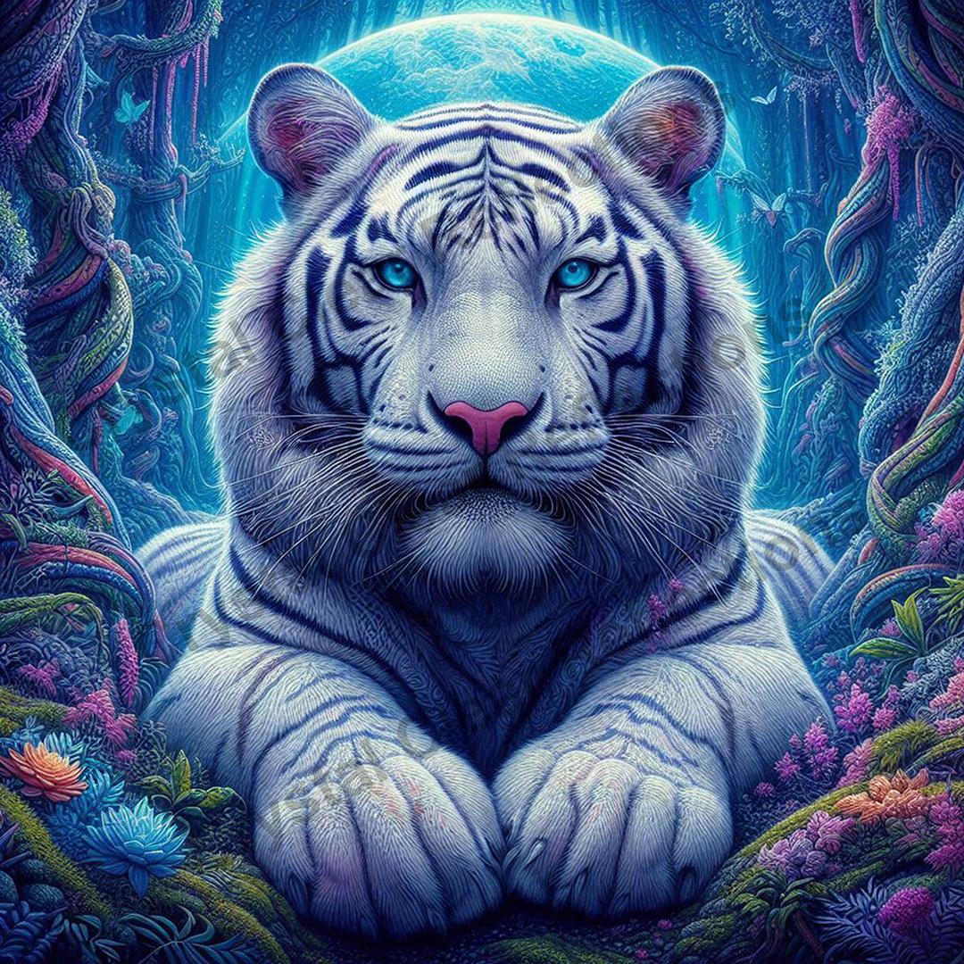 Mystical White Tiger Digital Files - Etsy
