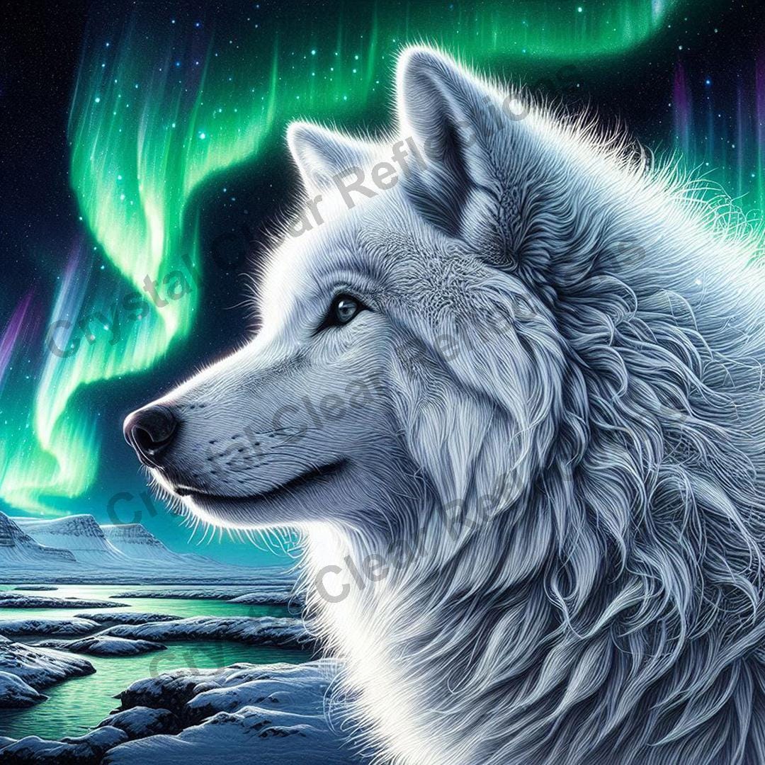 Mystical White Wolf Digital Files - Etsy