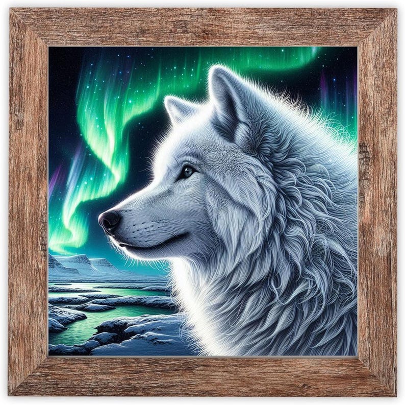 Mystical White Wolf Digital Files - Etsy