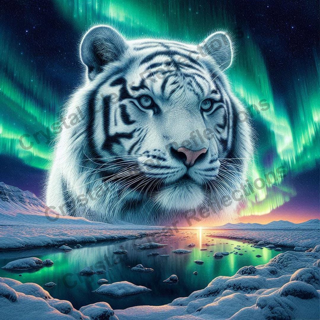 Mystical White Tiger Digital Files - Etsy