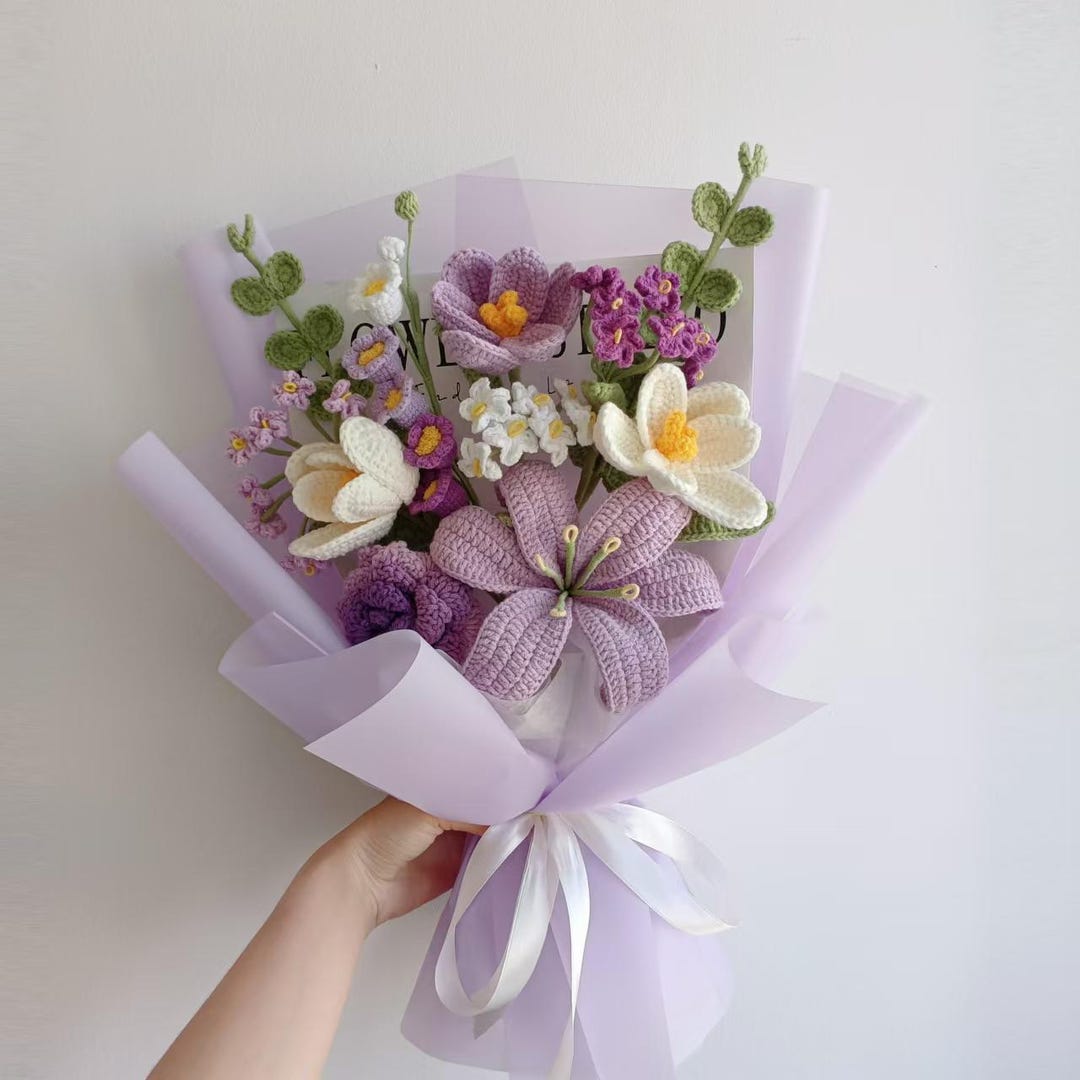 Hand Made Flower, Knitting - Etsy