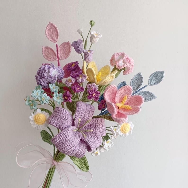 Crochet, Handmade Flower, Knit Flower, Gift - Etsy