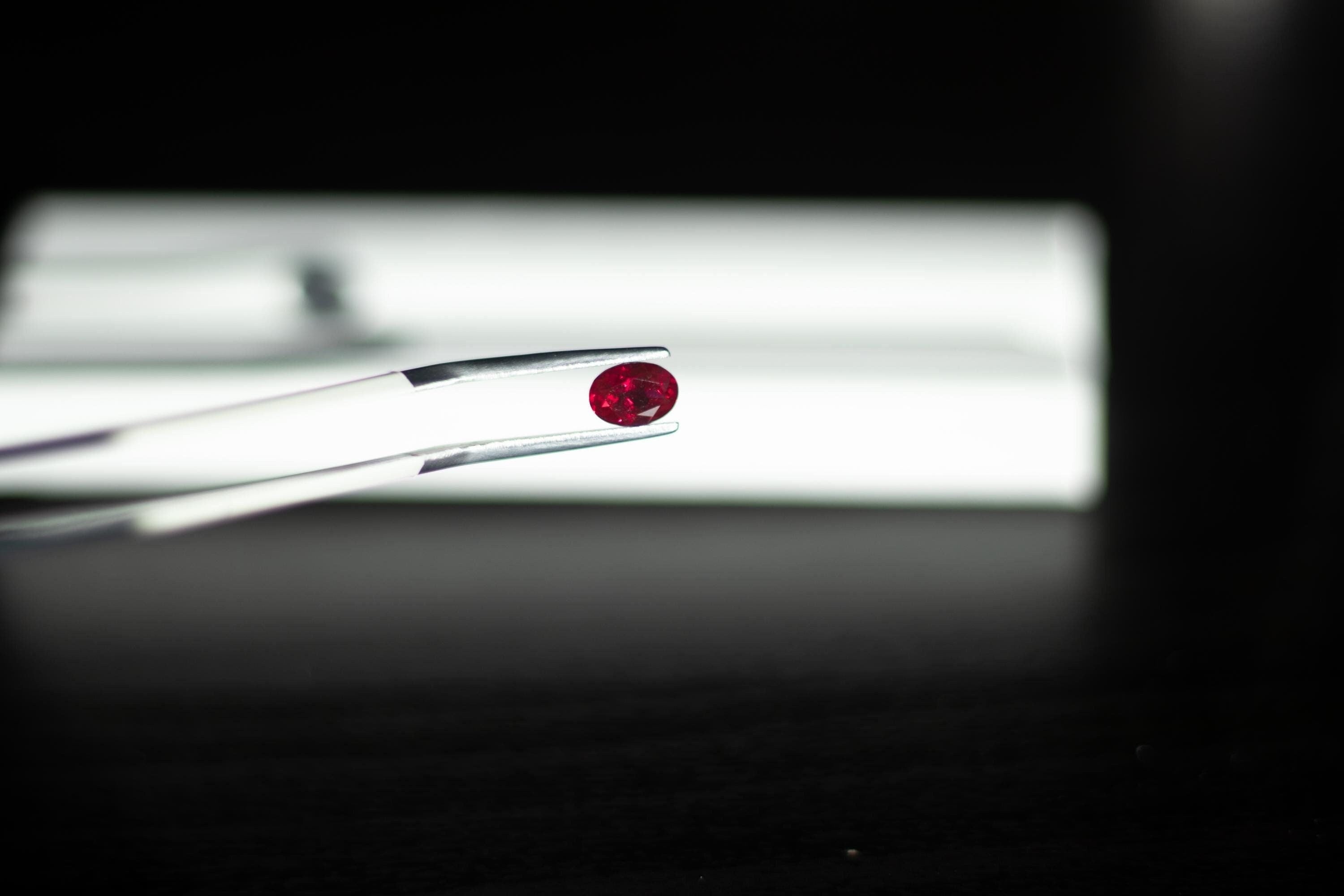 Pigeon Blood Red Ruby Czochralski Method Premium Lab Created Ruby Oval ...