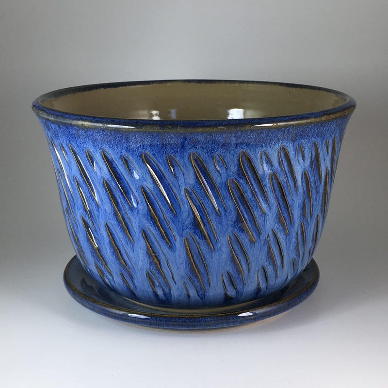 Cobalt Blue Planter - Etsy