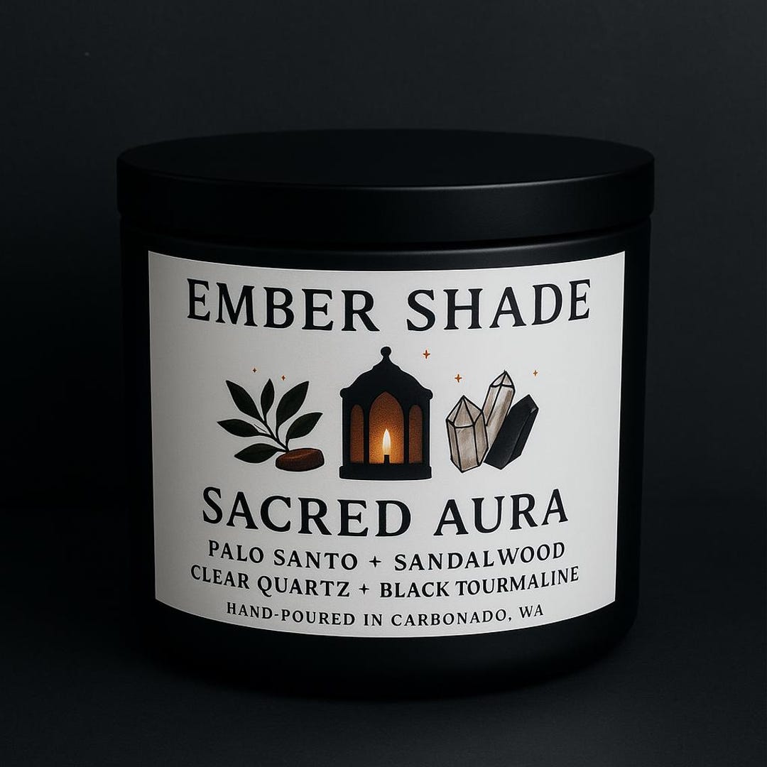 Ember Shade - Sacred Aura – Ritual Scented Candle for Aura Renewal - Etsy