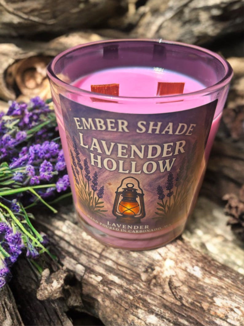 Ember Shade - Lavender Hollow - Pure French Lavender Candle Tranquility ...