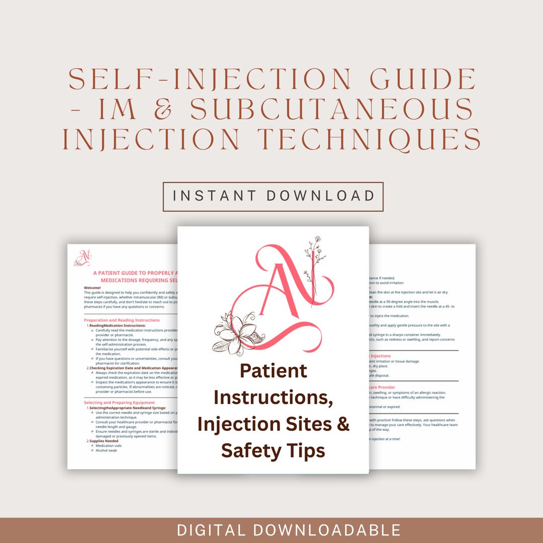 Self-injection Guide - IM and Subcutaneous Injection Techniques ...