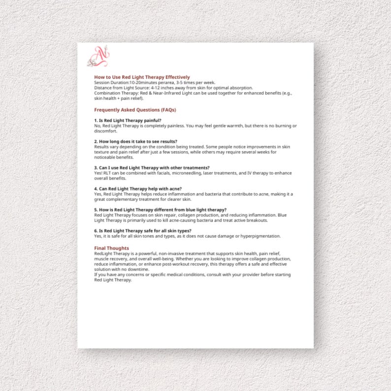 Guide du patient pour la luminothérapie par la lumière rouge ...