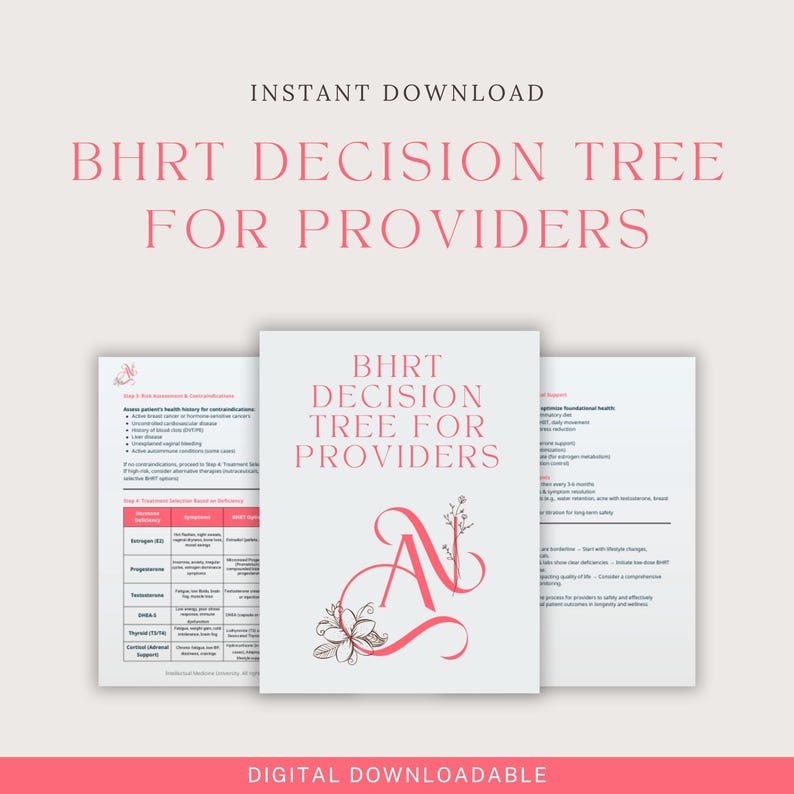BHRT Decision Tree for Providers | Hormone Optimization Reference ...
