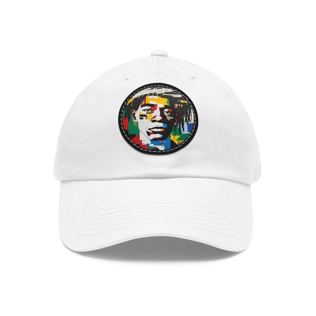 Pop Art Series / Basquiat / Hat With Leather Patch - Etsy