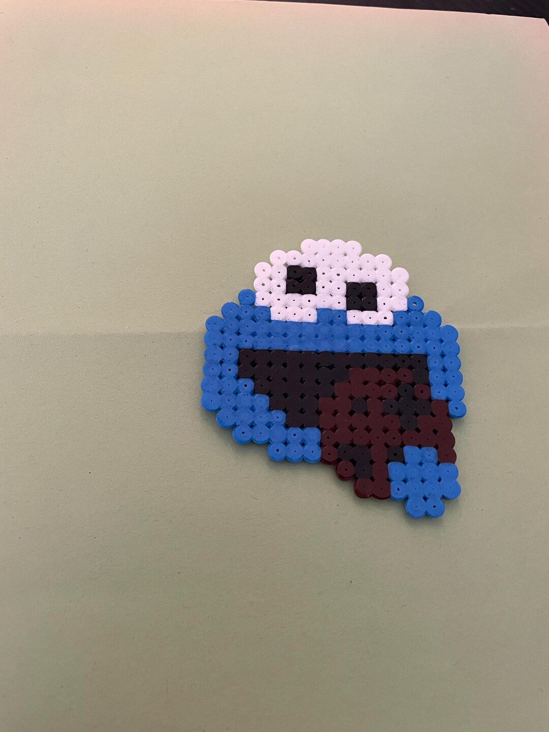 Cookie Monster Fuse Bead Art - Etsy