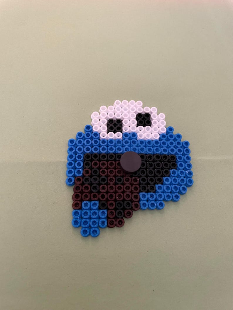 Cookie Monster Fuse Bead Art - Etsy