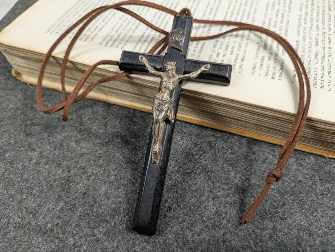 Vintage Large Wooden Pectoral Cross for Priest" - Etsy
