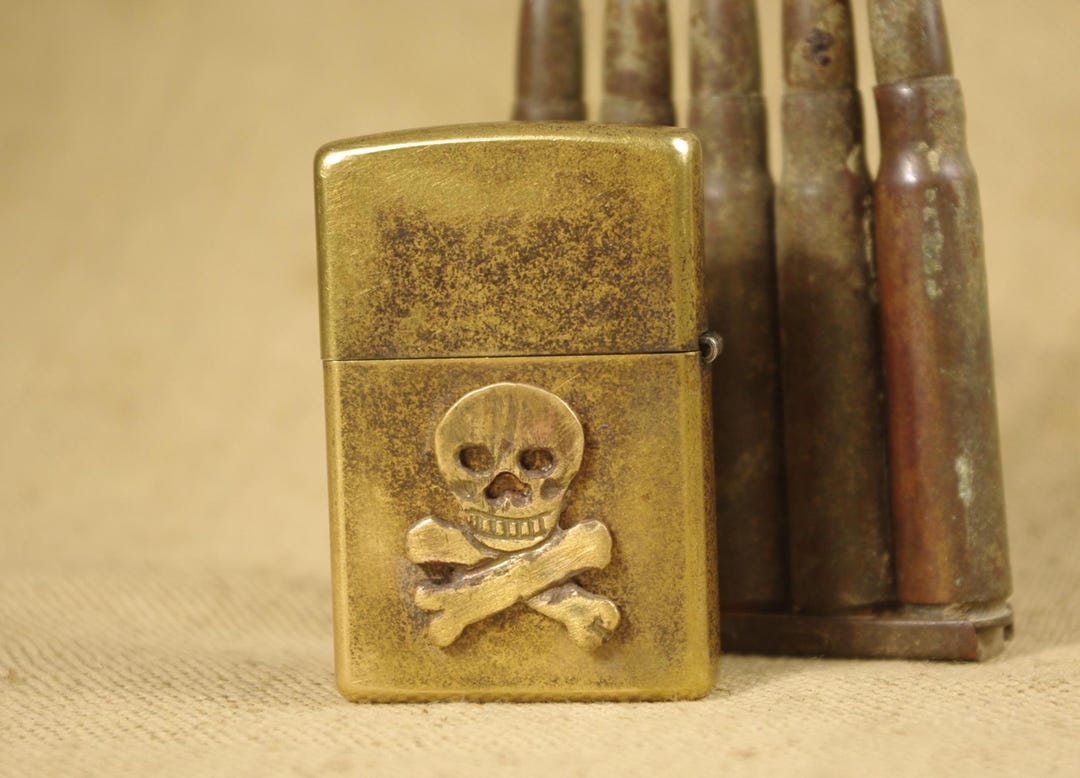 Memento Mori Zippo Lighter, Custom Lighter Skull and Bones - Etsy