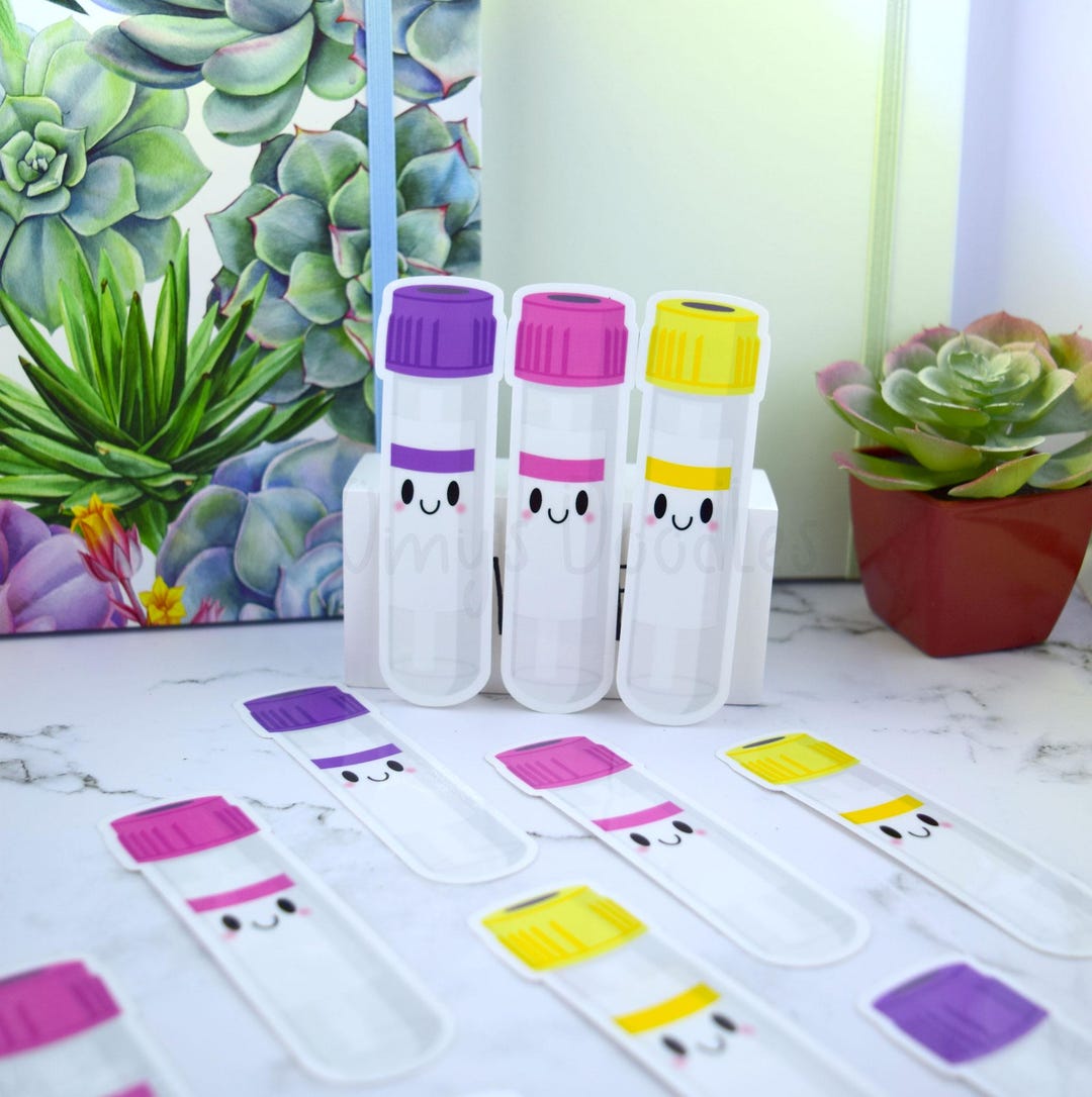 Kawaii Laboratory Tubes Stickers • Waterproof Vinyl Decal - Etsy