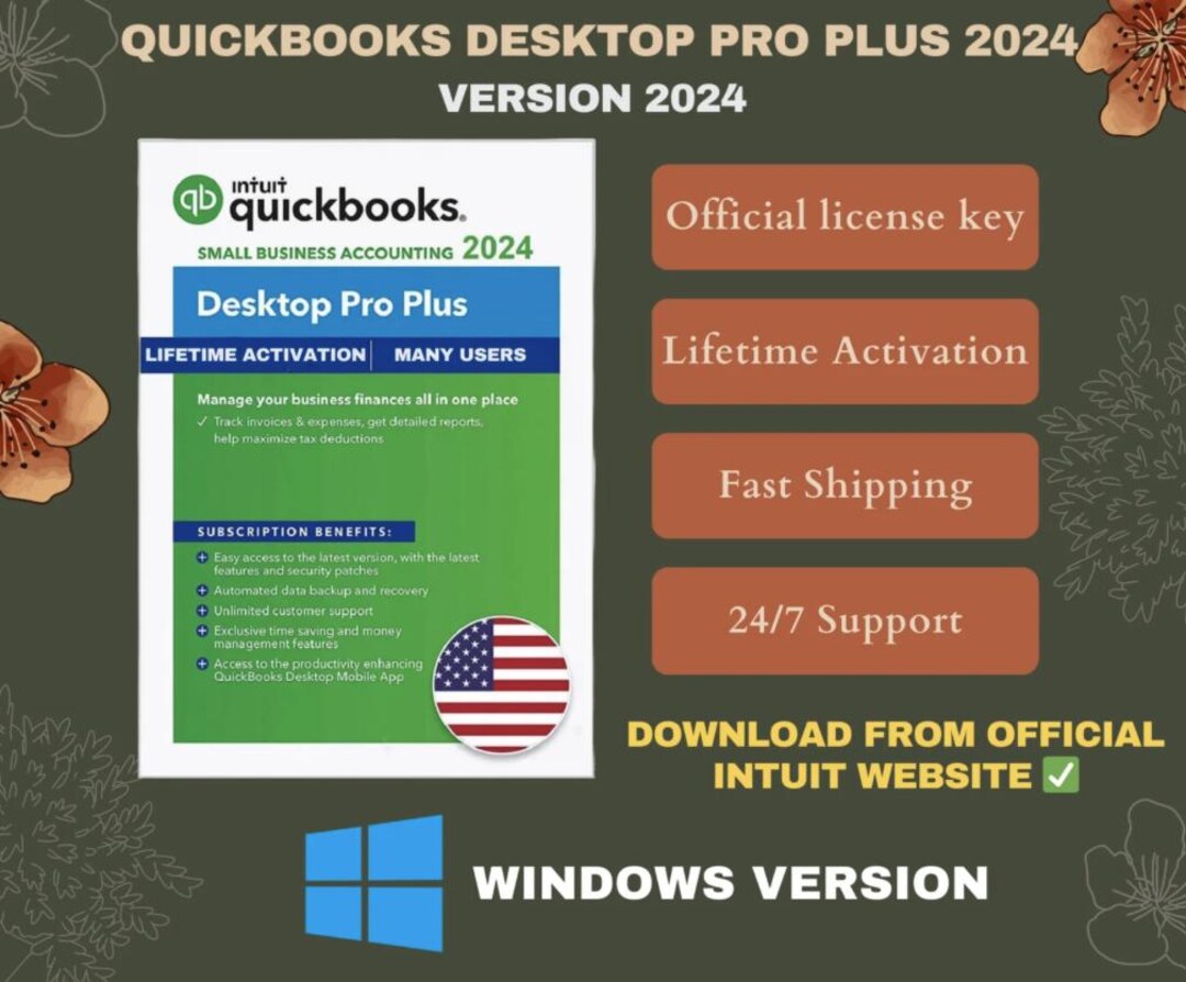 Quickbooks Desktop Pro Plus 2024 Official License Key for Windows ...