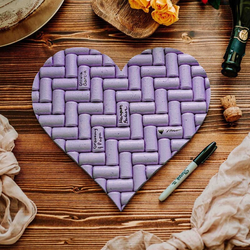 Lavender Guest Book - Etsy