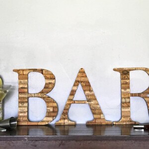 Wine Cork Bar Sign for Home Bar - Wedding Bar Sign - Etsy