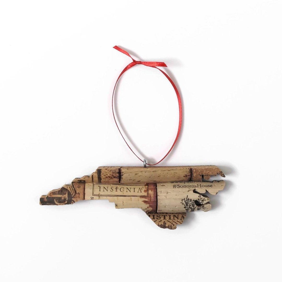 North Carolina Wine Cork Ornament - State Ornaments Personalized - Gift ...