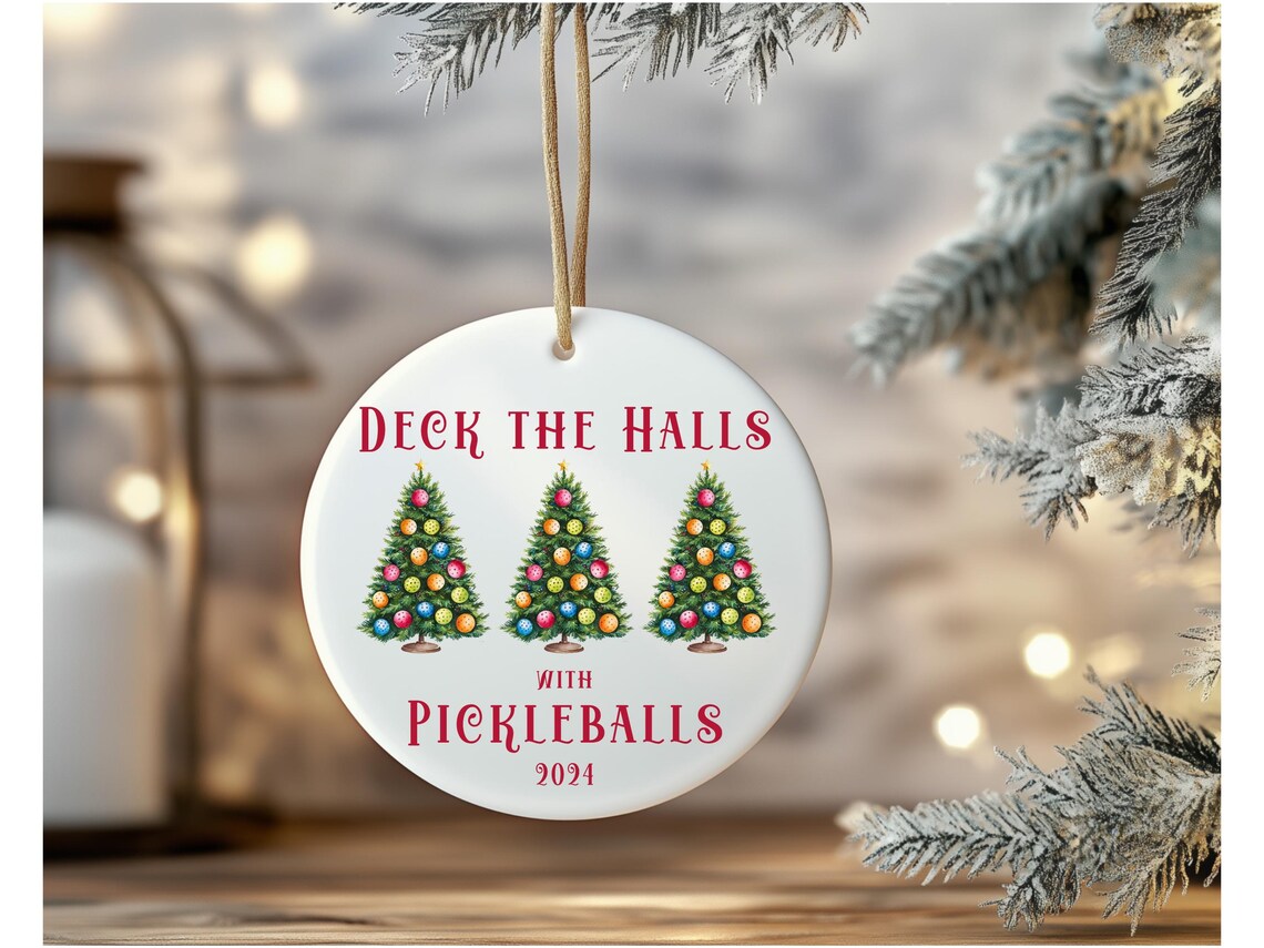 Pickleball Christmas Ornament, Pickleball Partner Gift, Sports Keepsake ...