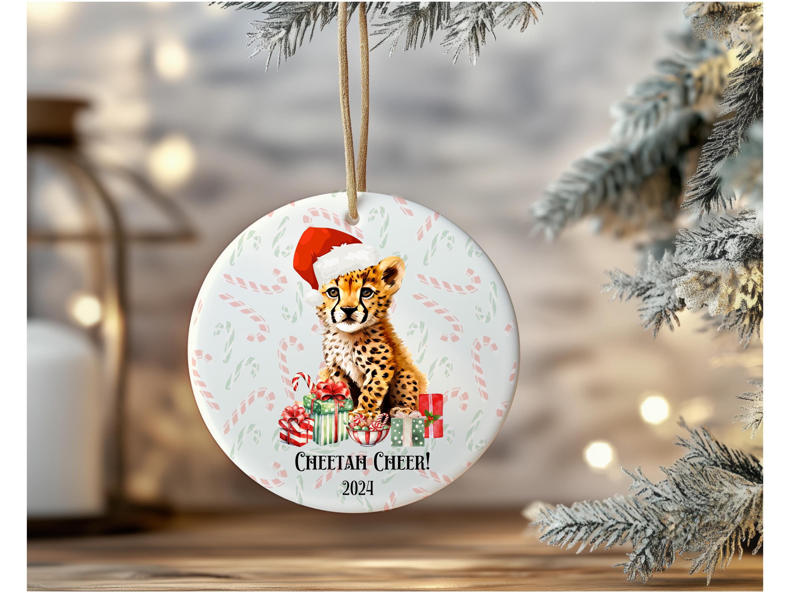 Cheetah Christmas Ornament, Cute Animal Holiday Gift for Kids, Gift ...