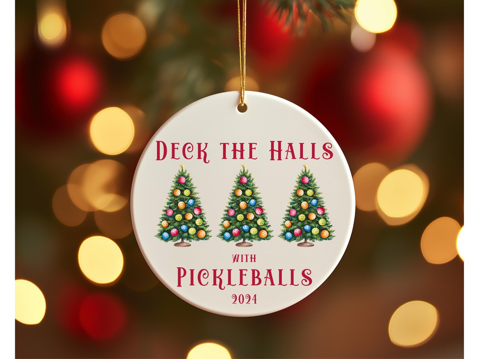 Pickleball Christmas Ornament, Pickleball Partner Gift, Sports Keepsake ...