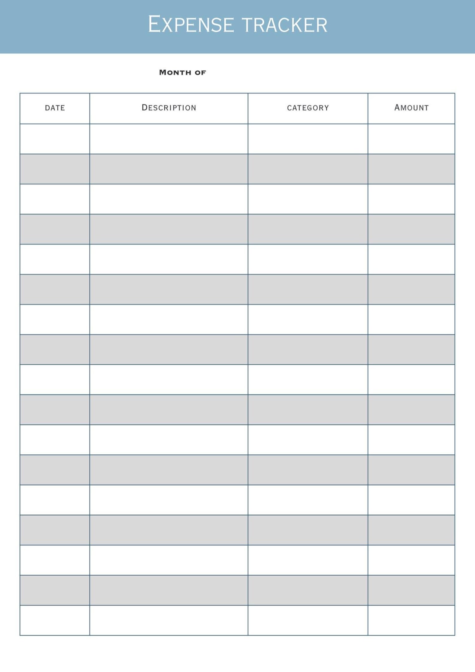 Expense Tracker, Spending Tracker, A4 Size, Printable & Fillable, - Etsy