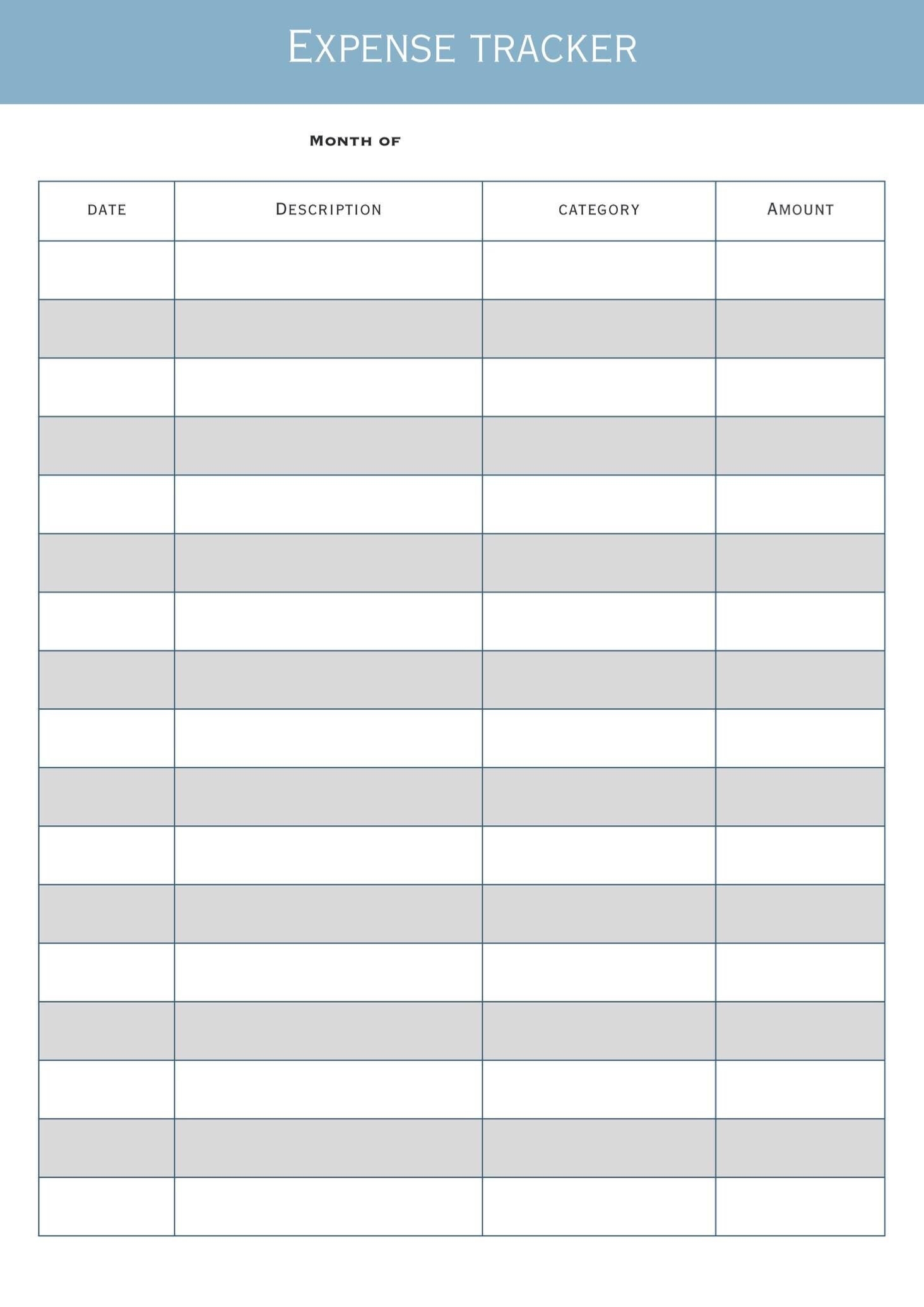 Expense Tracker, Spending Tracker, A4 Size, Printable & Fillable, - Etsy
