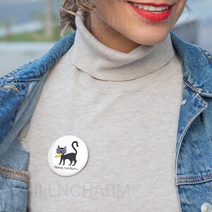 Kamala Harris Button Pin, Felines Not Felons Pinback Democratic 2024 ...