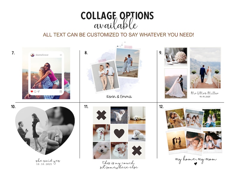 Create Your Own Custom Photo Collage Pillow, Personalized Cushion With ...