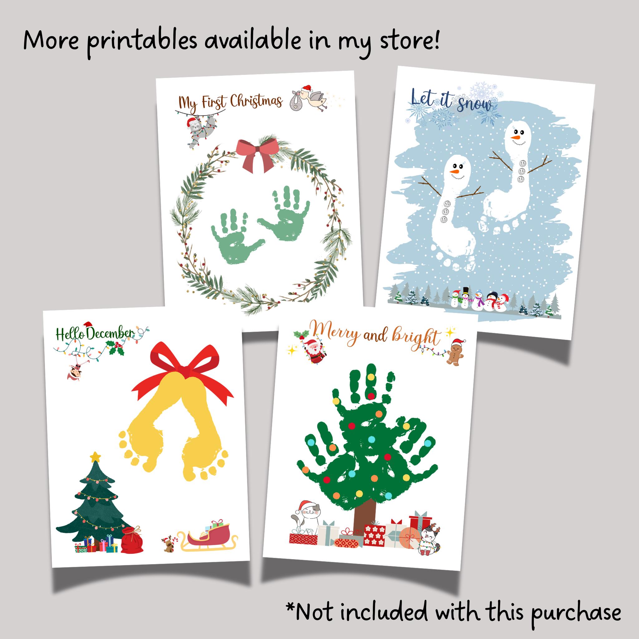 Christmas Handprint Reindeer Craft Printable, DIY Holiday Art Activity ...