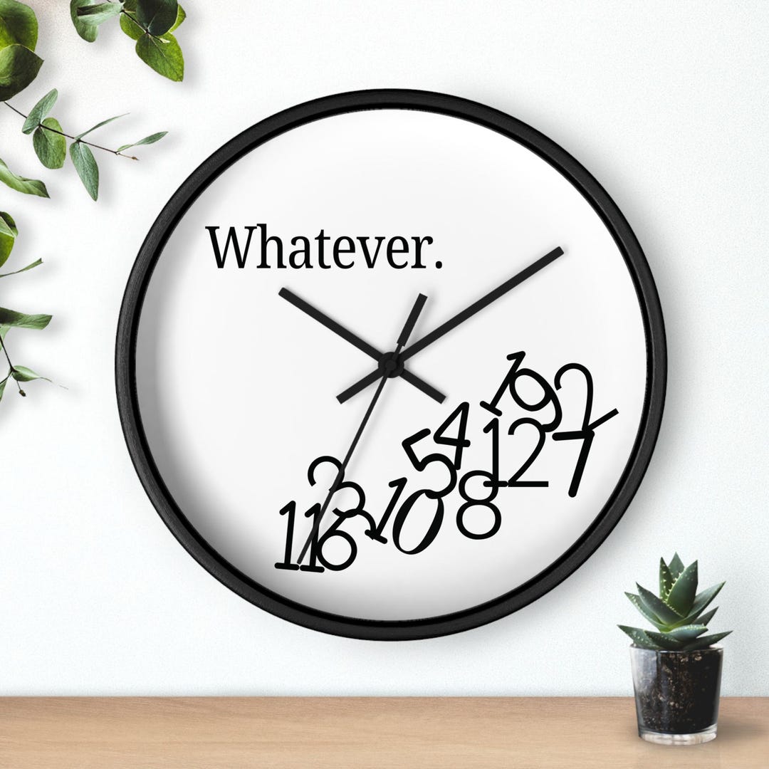 Funny Whatever Wall Clock, Office Joke Clock for Boss Coworkers ...
