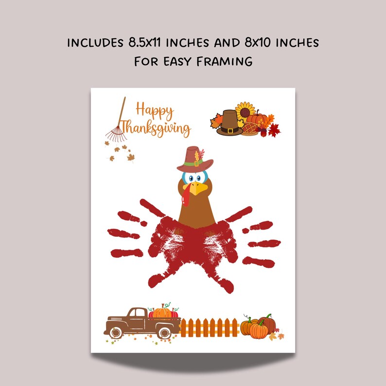 Thanksgiving Handprint Crafts, Preschool Turkey Autumn Art Project for ...