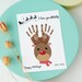 Christmas Handprint Reindeer Craft Printable, DIY Holiday Art Activity ...