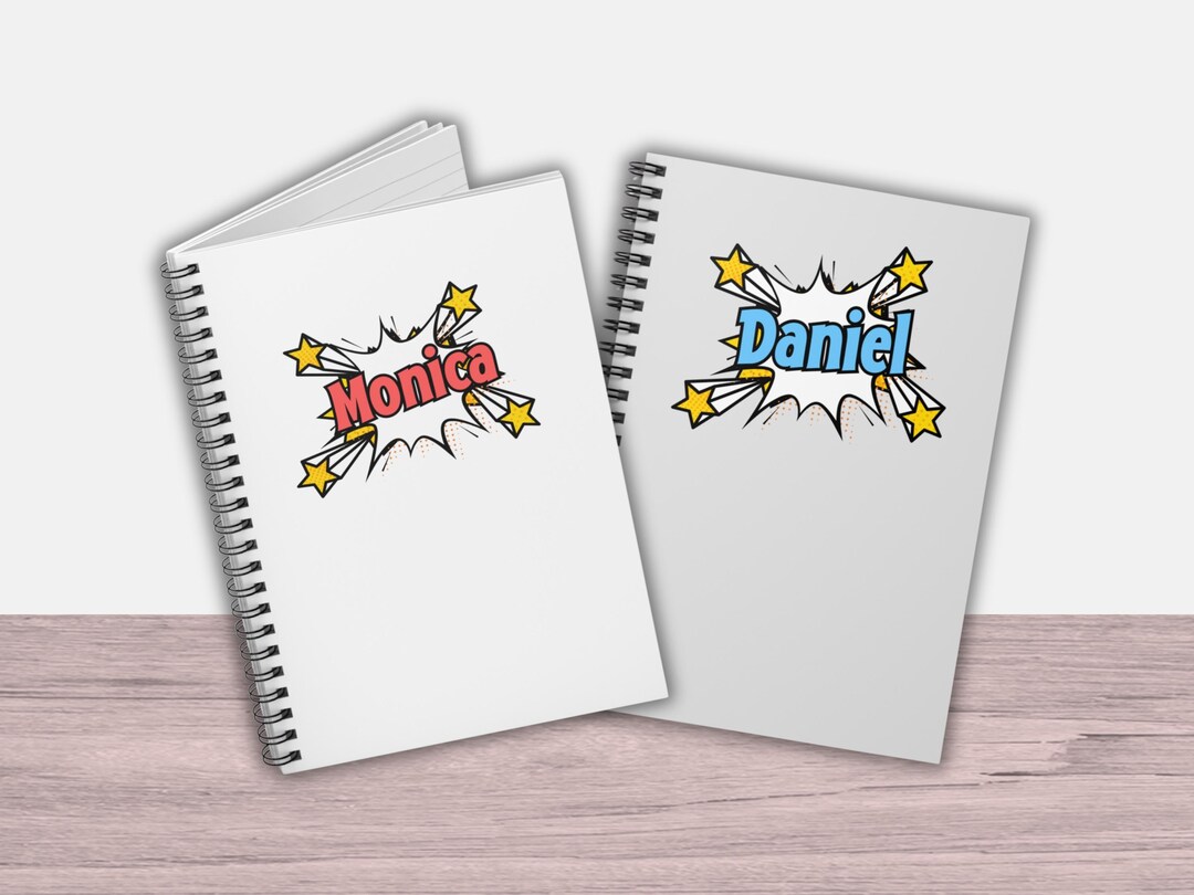 Personalized Super Hero Notebook for Kids, Custom Name Back to School ...