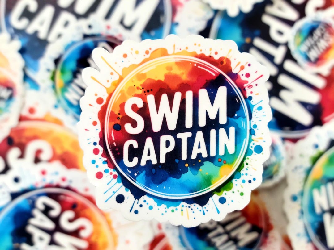 Swim Captain Sticker, Swim Motivational Sticker, Swim Team Gift ...